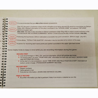 Big Red Football Stat Book 12 Games – Morley Athletic Supply Co Inc